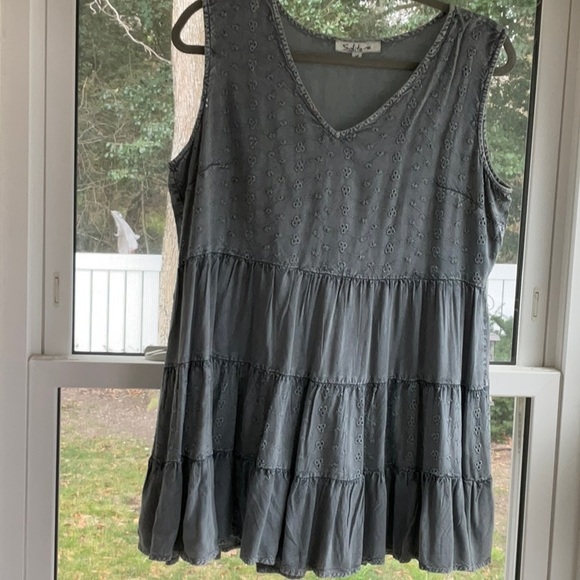 Solitaire | Dresses | Solitaire Boho Tiered Tunic Top Mini Dress | Poshmark